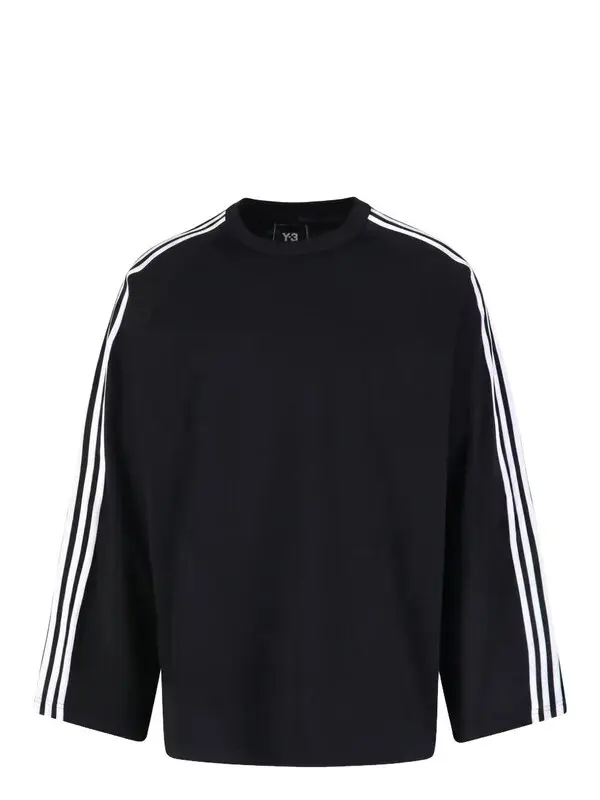 Y3 Three-stripe Long-sleeve T-shirt - Black