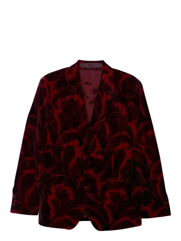 Etro Paisley Velvet Blazer - Red