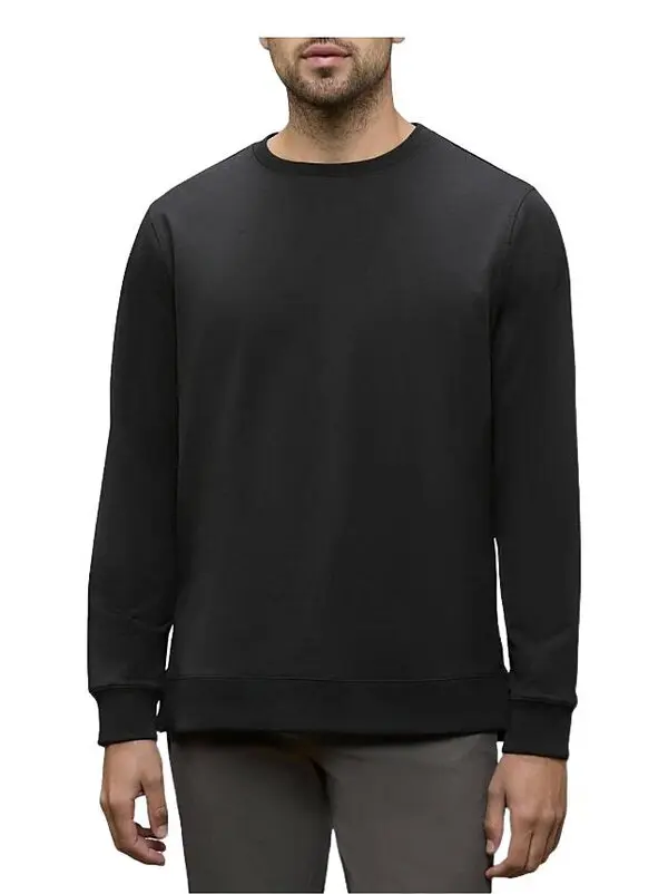 CUTS Hyperloop Pullover Split Hem Sweatshirt - Black