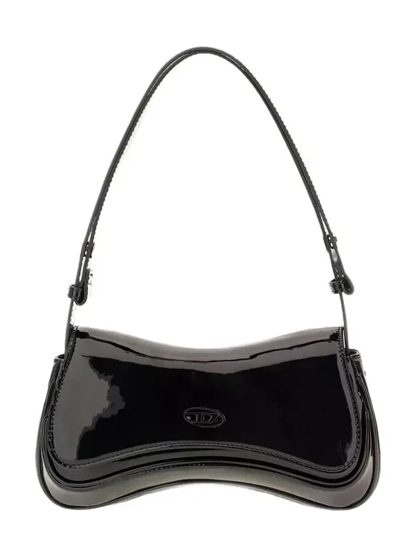 DIESEL® Logo Plaque Shoulder Bag - Black
