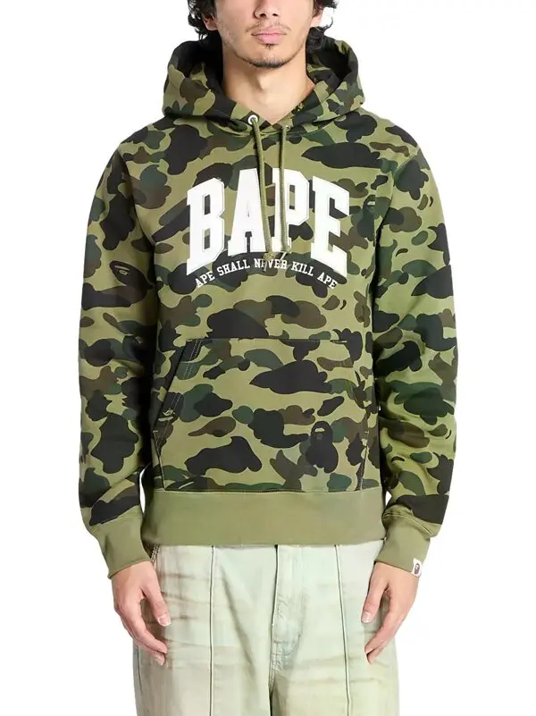 A BATHING APE 1st Camo Print Hoodie - Green
