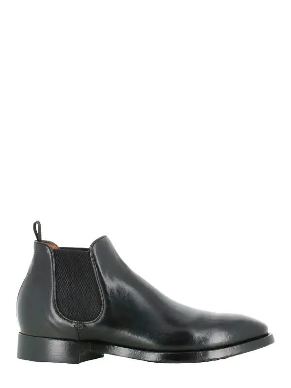 Officine Creative Elastic-panel Leather Boots - Black