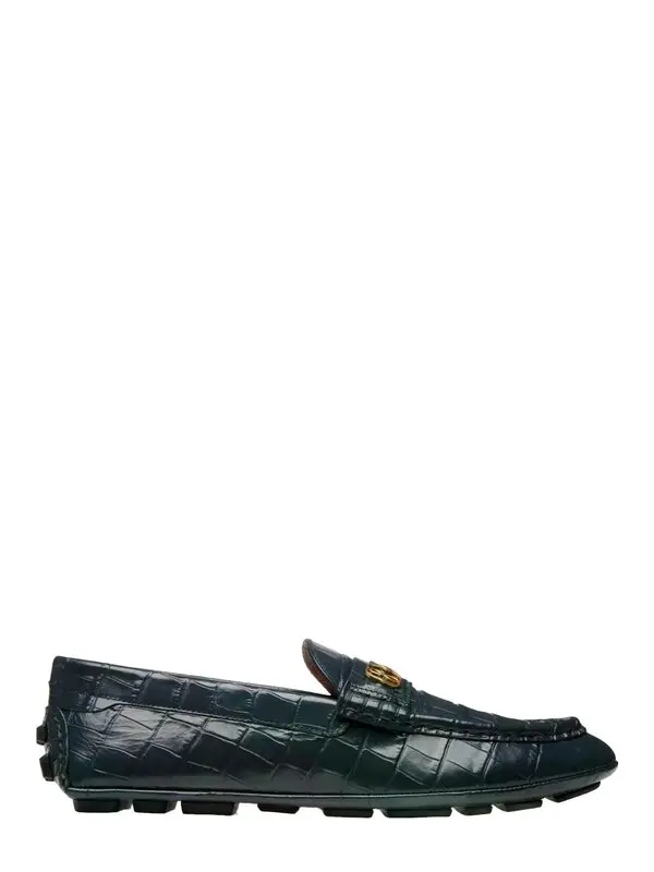 Bally Crocodile-embossed Loafers - Blue
