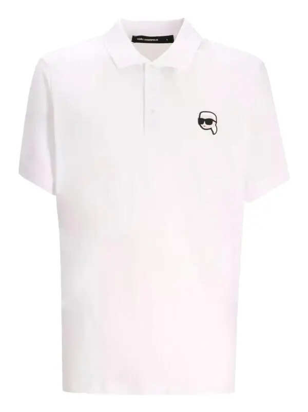 Karl Lagerfeld Embellished Polo Shirt - White