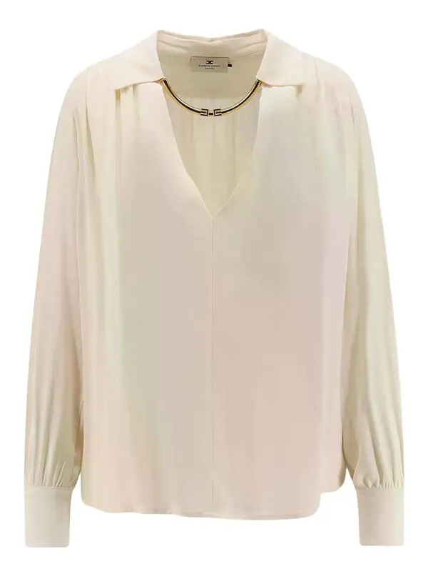 Elisabetta Franchi Collar-detail Blouse - White