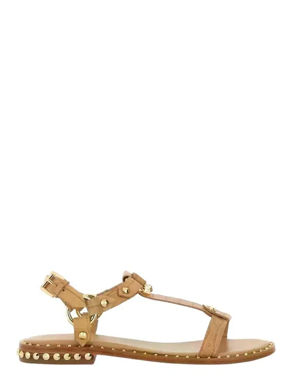 Ash Patsy Bis Studded Leather Sandals - Brown