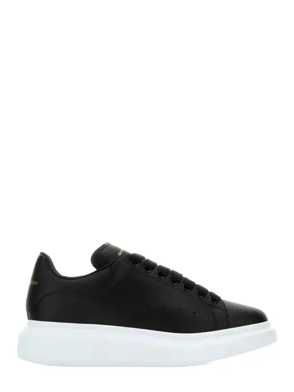 Alexander McQueen Oversized Leather Sneakers - Black