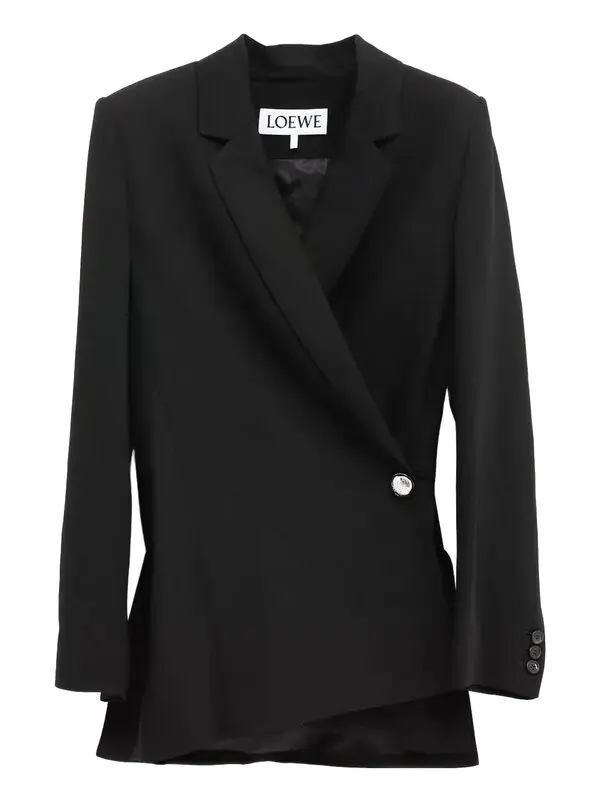 Loewe Asymmetric Single-button Blazer - Black