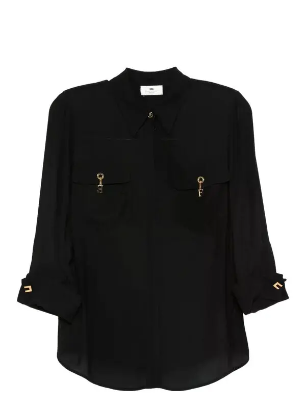 Elisabetta Franchi Key-detail Pocket Shirt - Black