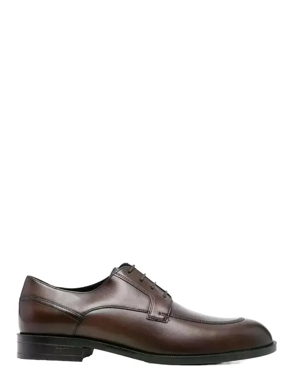 Hugo Boss Leather Derby Shoes - Brown