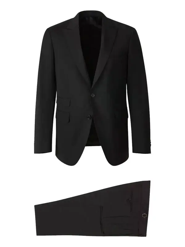 Scabal Single-breasted Suit - Black