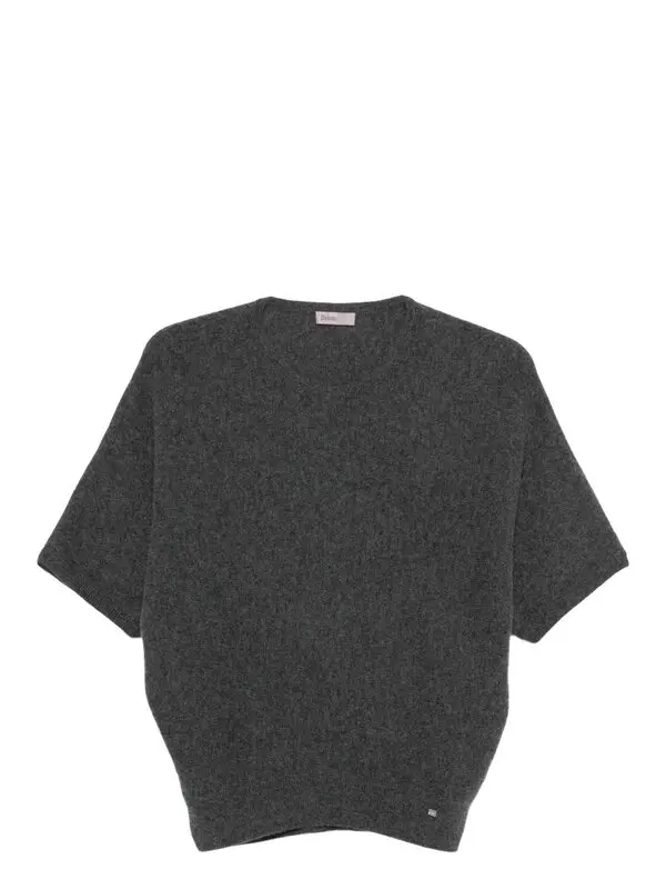 Herno Short-sleeve Cashmere Top - Grey