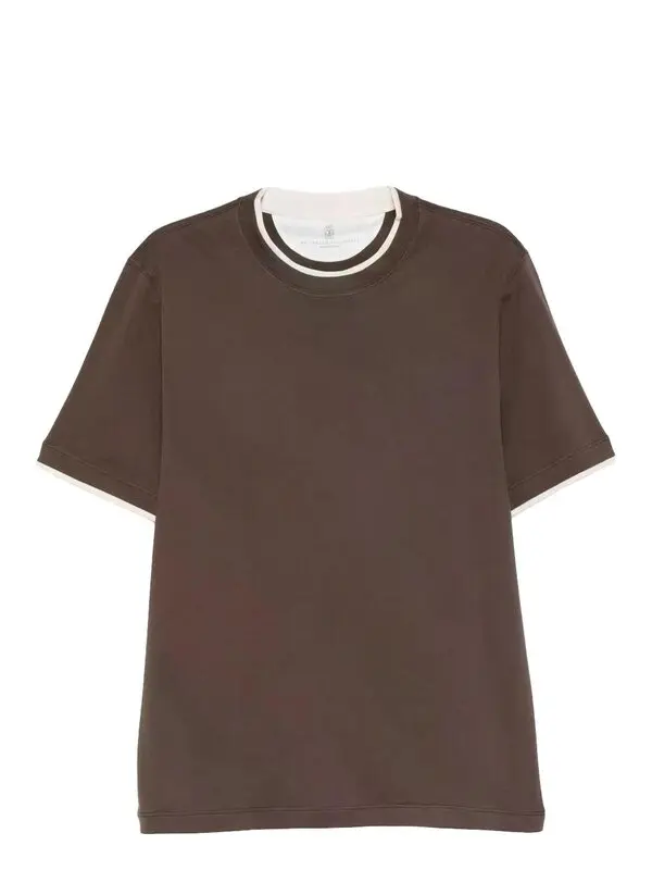 Brunello Cucinelli Cotton T-shirt - Brown