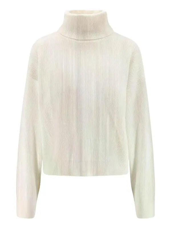 Brunello Cucinelli Roll-neck Ribbed Sweater - Neutrals