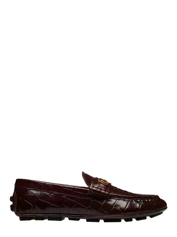 Bally Kerbs Crocodile-effect Loafers - Red