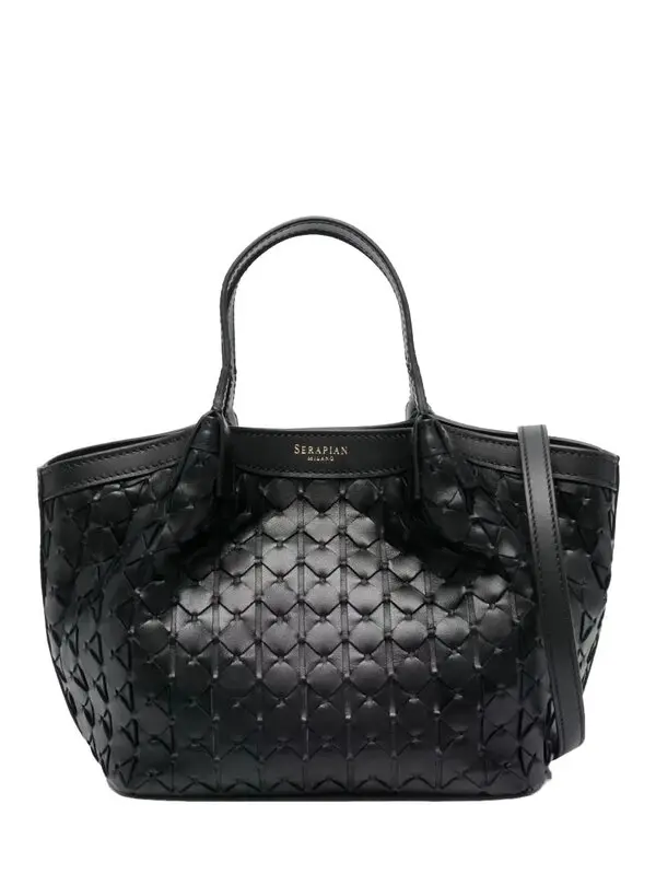 SERAPIAN Mini Secret Mosaico Handbag - Black