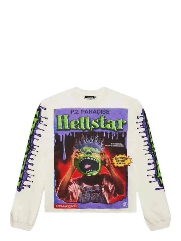 HELLSTAR Zombie Longsleeve T-shirt - White