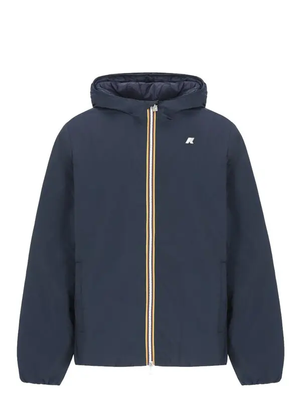 K-WAY Jacket With Logo Patch - Blue