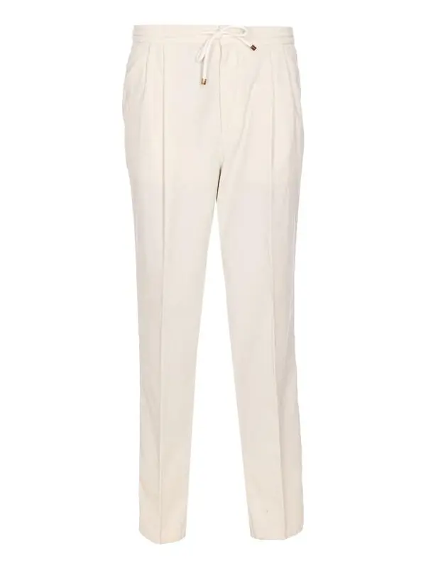 Brunello Cucinelli Straight Leg Trousers - White