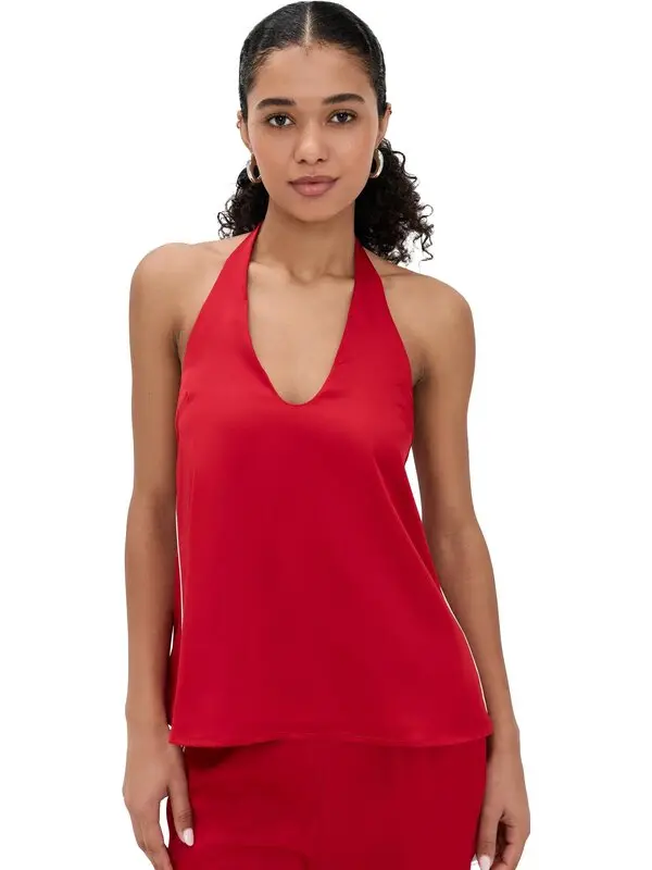 SEVEN WONDERS Bailie Halter Top - Red