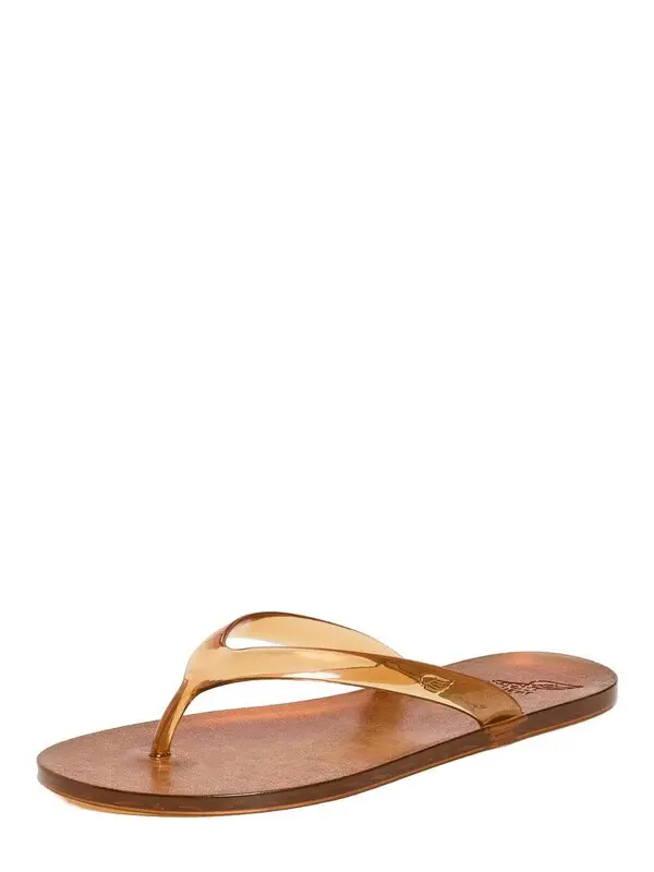 ANCIENT GREEK SANDALS Jelly Flip Flops - Caramel