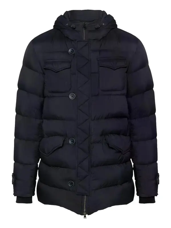 Herno Hooded Down Jacket - Blue