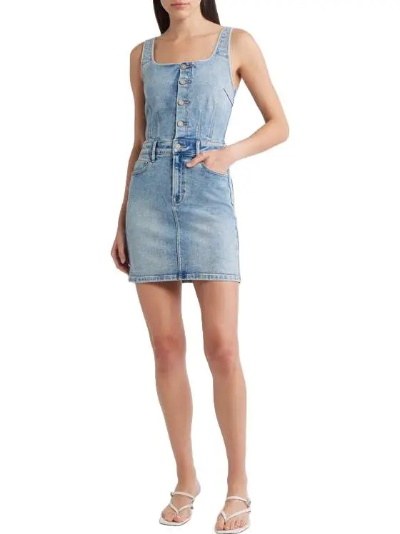 HIDDEN JEANS Sleeveless Denim Minidress - Med.wash