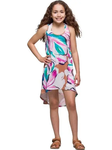 24SEVENKID Floral High-low Sleeveless Pocket Dress - Pink Multi