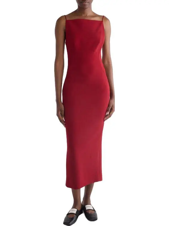 Givenchy Tailored Cady Sheath Dress - Dark Red