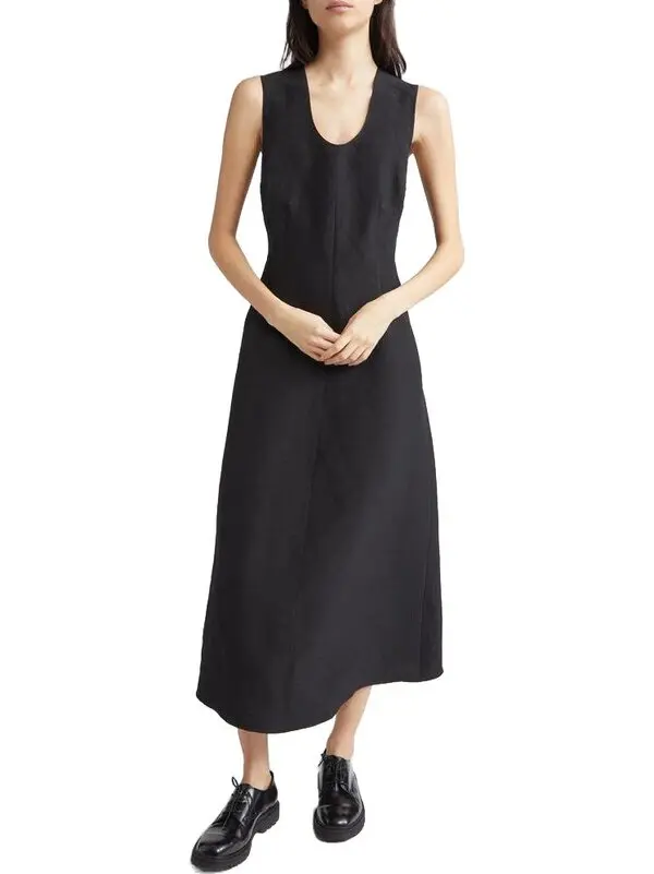 Partow Haley Sleeveless Midi Dress - Black