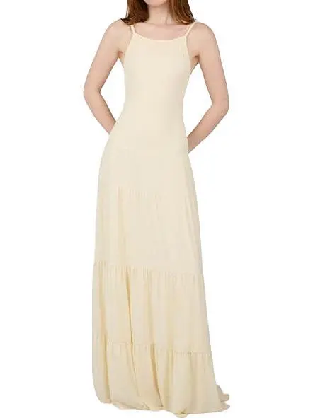 WeWoreWhat Smocked Drop Waist Maxi Dress - Ivory