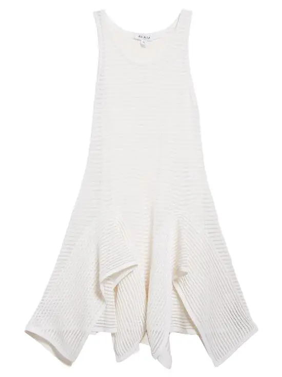 Alaïa Ladder Stitch Dress - Blanc