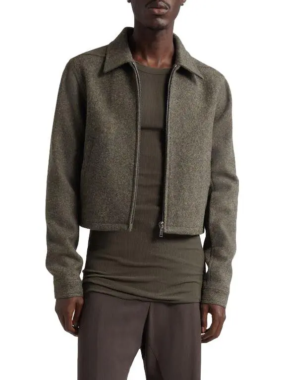 Rick Owens Concordians Alice Brad Wool Jacket - Bosco