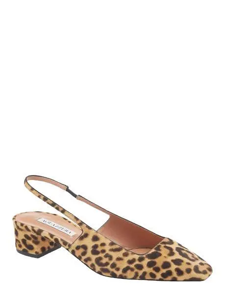 AQUAZZURA Ginza Calf Hair Slingback Pumps - Natural Calf Hair