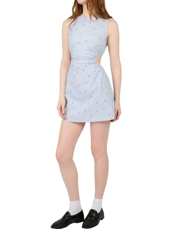 WeWoreWhat Cut Out Mini Dress - Sky Multi