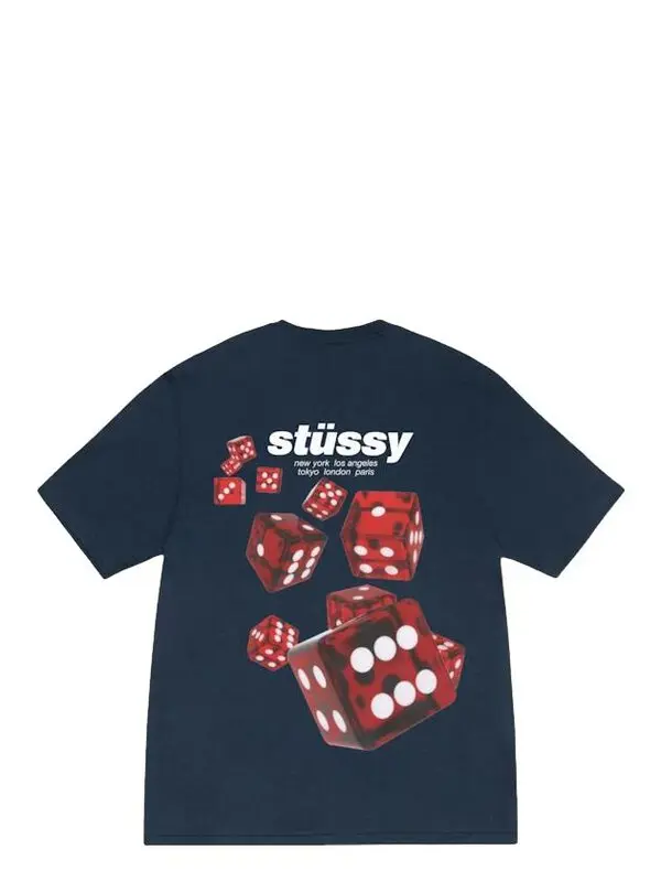 StÜssy Rollers Tee Shirt - Navy Blue