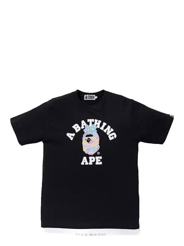 A BATHING APE X Care Bears College Tee Shirt - Black