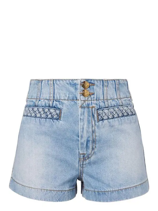 Zimmermann Lucky High-rise Denim Shorts - Blue