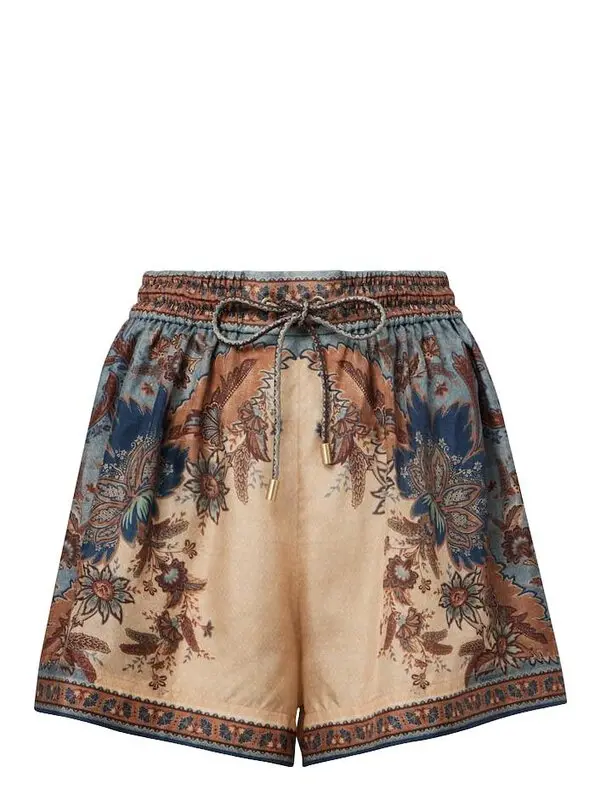 Zimmermann Paisley Silk Shorts - Multicoloured