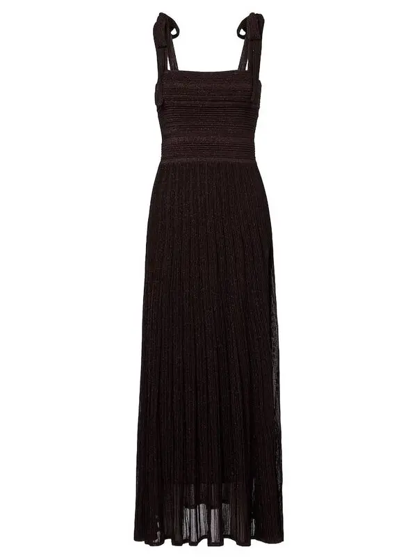 Zimmermann Lucky Knitted Maxi Dress - Brown