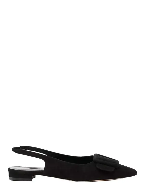 Manolo Blahnik Buckle Slingback Pumps - Black