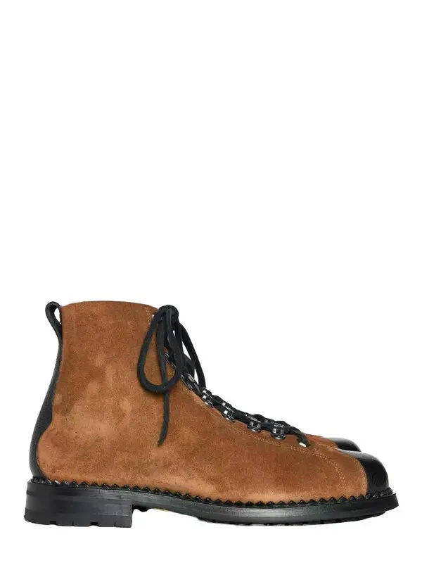 YUKETEN Suede Lace-up Boots - Brown