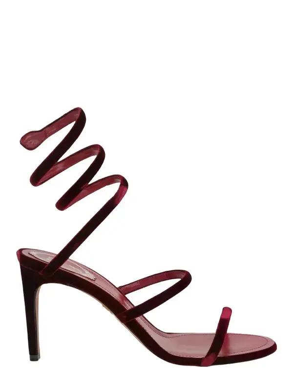 Rene Caovilla 80mm Spiral-strap Sandals - Red