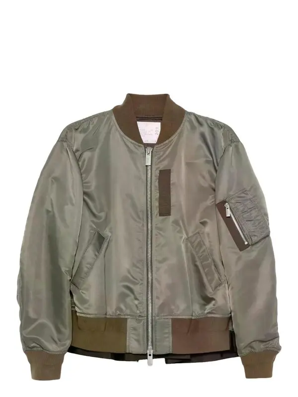 Sacai Zip-fastening Bomber Jacket - Green