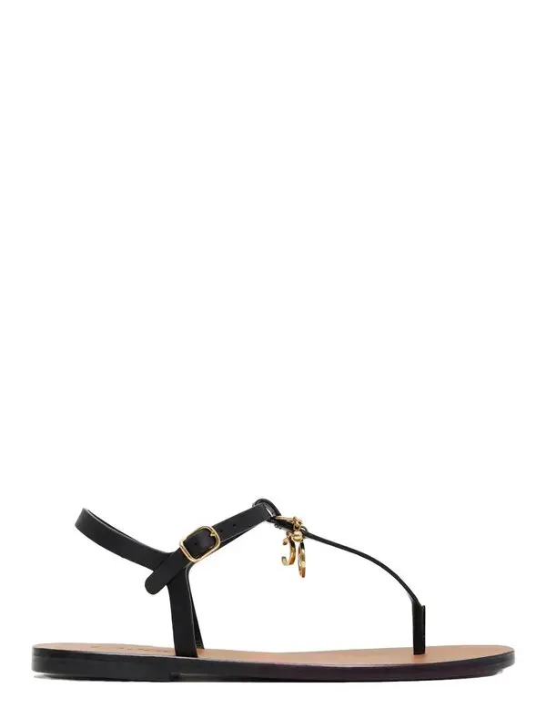Chloé Leather-buckle Charm Sandals - Black