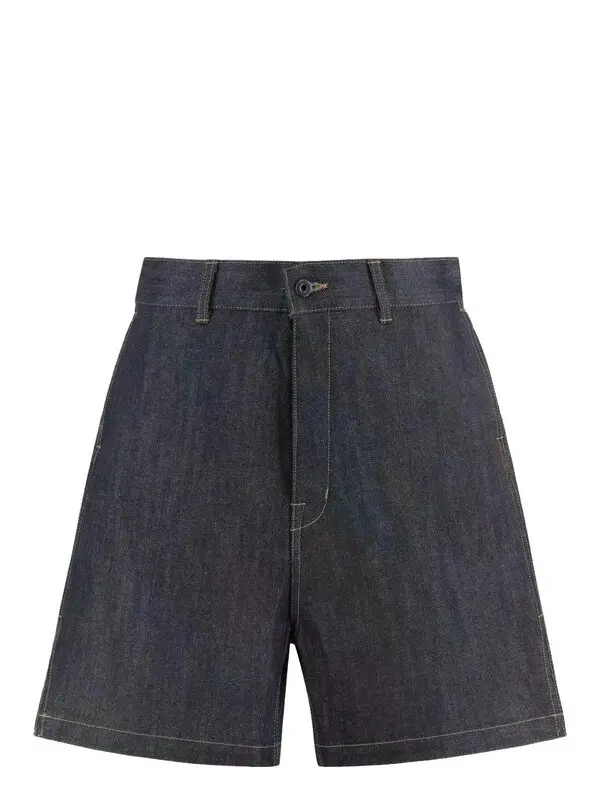 Rick Owens Contrast-stitching Shorts - Blue