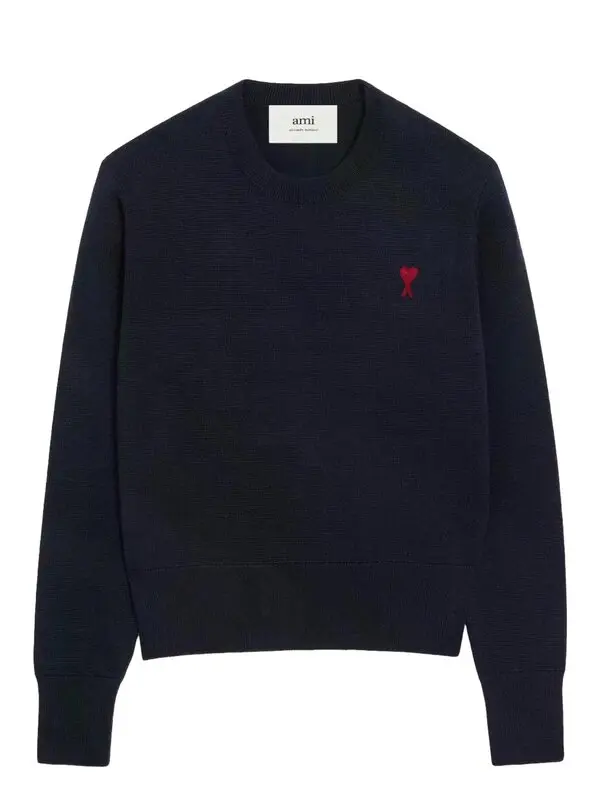 Ami De Coeur Wool Crew-neck Sweater - Blue