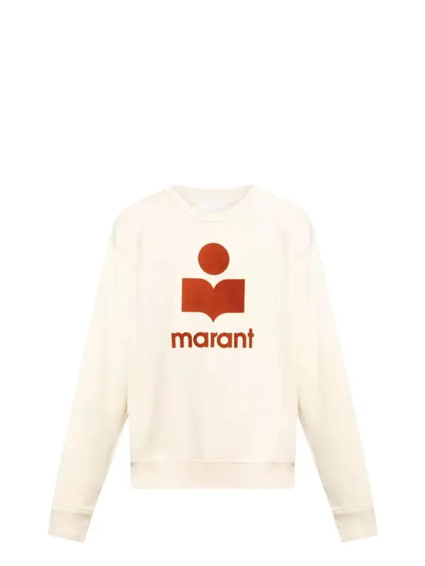 MARANT Logo-print Cotton Sweatshirt - Neutrals