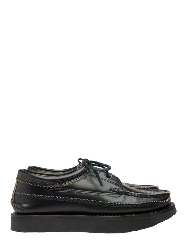 YUKETEN Lace-up Leather Shoes - Black