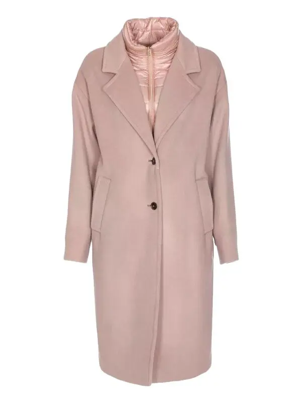 Herno Single-breasted Wool Coat - Pink